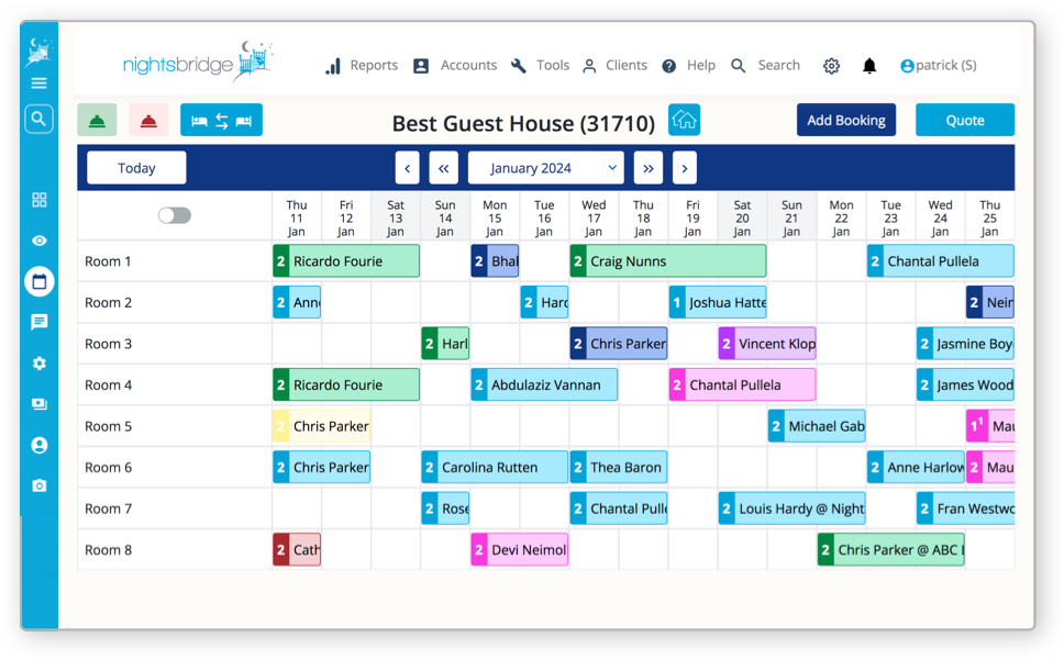 Calendar | NightsBridge